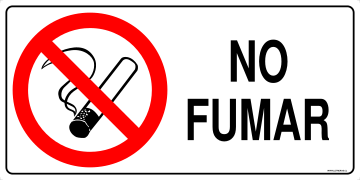 LETRERO NO FUMAR