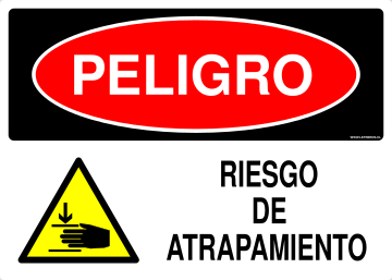 LETRERO RIESGO DE ATRAPAMIENTO
