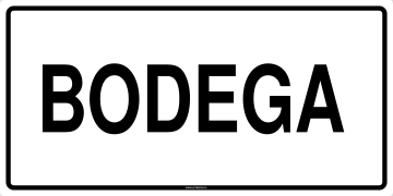 LETRERO BODEGA