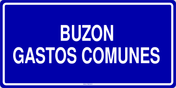 LETRERO BUZON GASTOS COMUNES