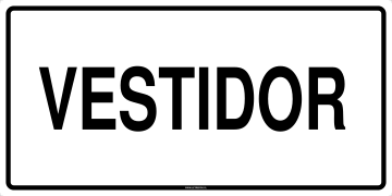 LETRERO VESTIDOR