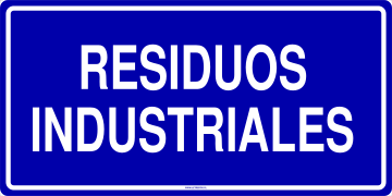 LETRERO RESIDUOS INDUSTRIALES