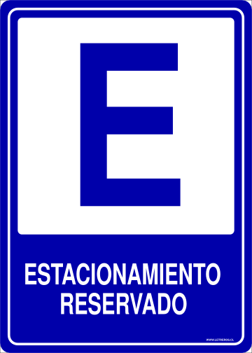 Estacionamiento reservado | autoadhesivo