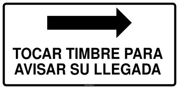 Letrero Tocar El Timbre
