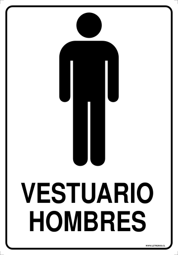 LETRERO VESTUARIO HOMBRES