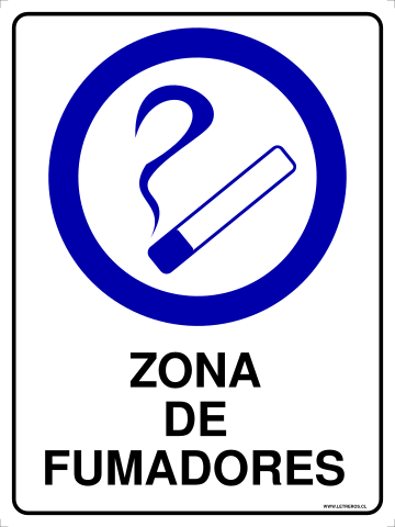 LETRERO ZONA DE FUMADORES