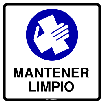 LETRERO MANTENER LIMPIO