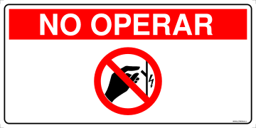 LETRERO NO OPERAR