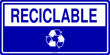 LETRERO RECICLABLE