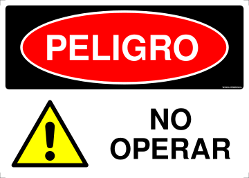 LETRERO PELIGRO NO OPERAR