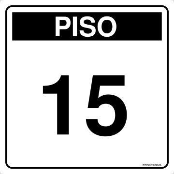 LETRERO PISO 15