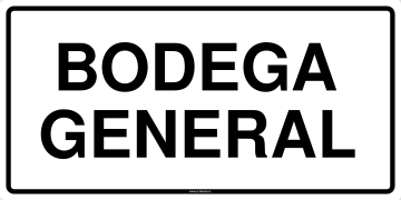 LETRERO BODEGA GENERAL