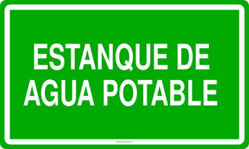 LETRERO ESTANQUE DE AGUA POTABLE