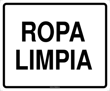 LETRERO ROPA LIMPIA
