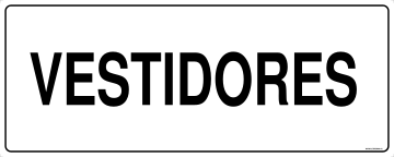 LETRERO VESTIDORES