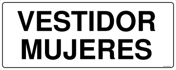 LETRERO VESTIDOR MUJERES