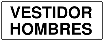 LETRERO VESTIDOR HOMBRES