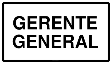 LETRERO GERENTE GENERAL