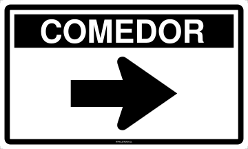 LETRERO COMEDOR