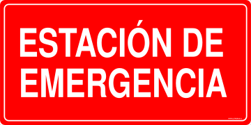 LETRERO ESTACION DE EMERGENCIA