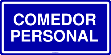 LETRERO COMEDOR PERSONAL