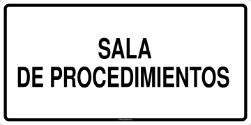 LETRERO SALA DE PROCEDIMIENTOS