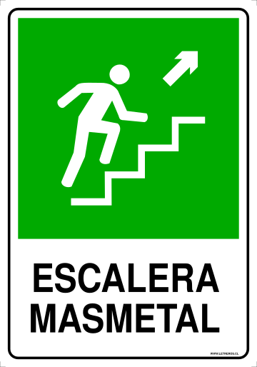 LETRERO ESCALERA MASMETAL