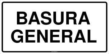 LETRERO BASURA GENERAL