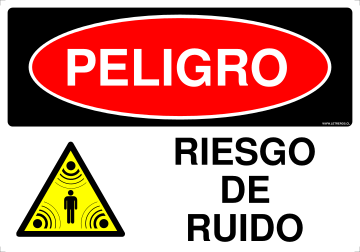 LETRERO PELIGRO RIESGO DE RUIDO
