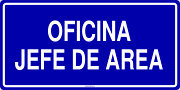 LETRERO OFICINA JEFE DE AREA