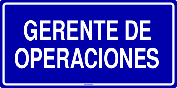 LETRERO GERENTE DE OPERACIONES