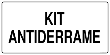 LETRERO KIT ANTIDERRAME