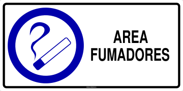LETRERO AREA FUMADORES