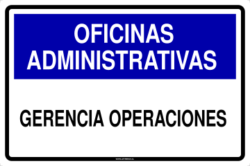 LETRERO OFICINAS ADMINISTRATIVAS GERENCIA OPERACIONES