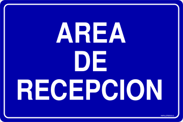 LETRERO AREA DE RECEPCION