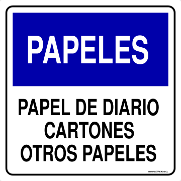 LETRERO PAPELES PAPEL DE DIARIO CARTONES OTROS PAPELES