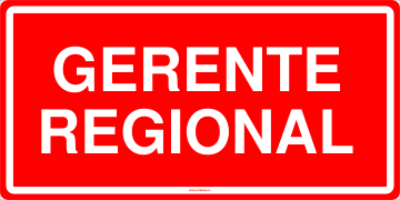 LETRERO GERENTE REGIONAL