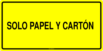 LETRERO SOLO PAPEL Y CARTON