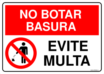 No botar basura evite multa | intemperie
