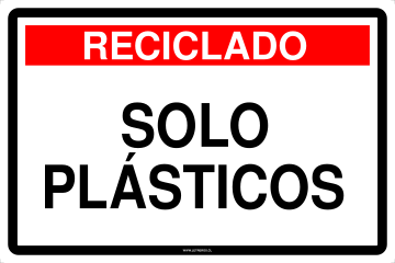 LETRERO RECICLADO SOLO PLASTICOS