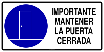Importante mantener la puerta cerrada | acorde norma chilena