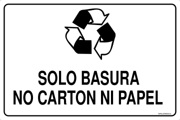 Solo basura no carton ni papel | acorde norma chilena