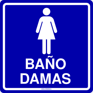 LETRERO BANO DAMAS