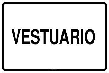 LETRERO VESTUARIO