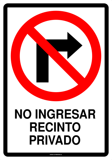 No ingresar recinto privado | reflectante