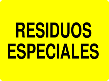LETRERO RESIDUOS ESPECIALES