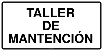LETRERO TALLER DE MANTENCION