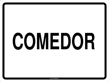 LETRERO COMEDOR