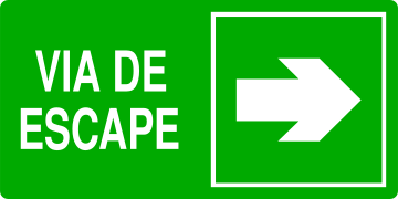 LETRERO VIA DE ESCAPE