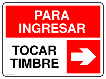 Para ingresar tocar timbre | autoadhesivo